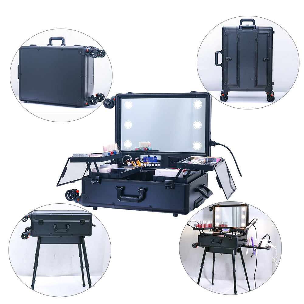 Professional Makeup Station With LED Backlighting – boxesandcasesuk